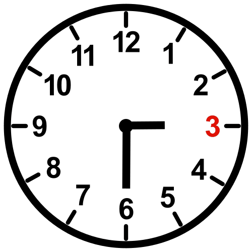 trois heures et demie - 15 : 30 - 3 : 30